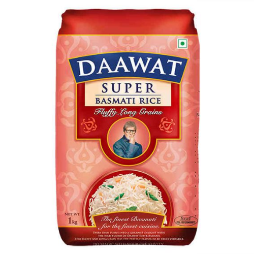 ARROZ DAAWAT SUPER BASMATI RICE 1 KG | Bodegón Actual
