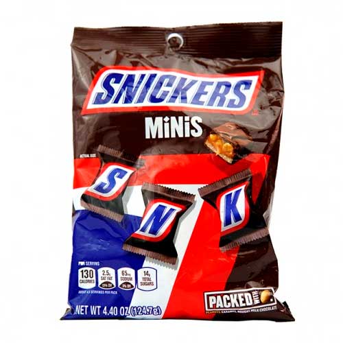CHOCOLATE SNICKERS MINIS 124.7 GR | Bodegón Actual
