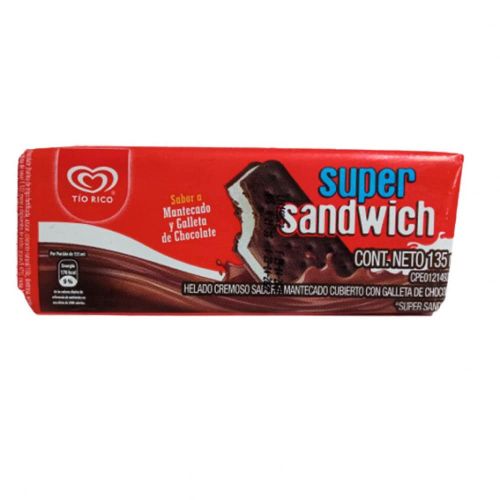 HELADOS TIO RICO SUPER SANDWICH 135 ML | Bodegón Actual