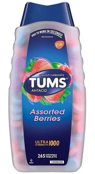 ANTIACIDO TUMS ULTRA ASSORTED BERRY 265 TABLETS | Bodegón Actual